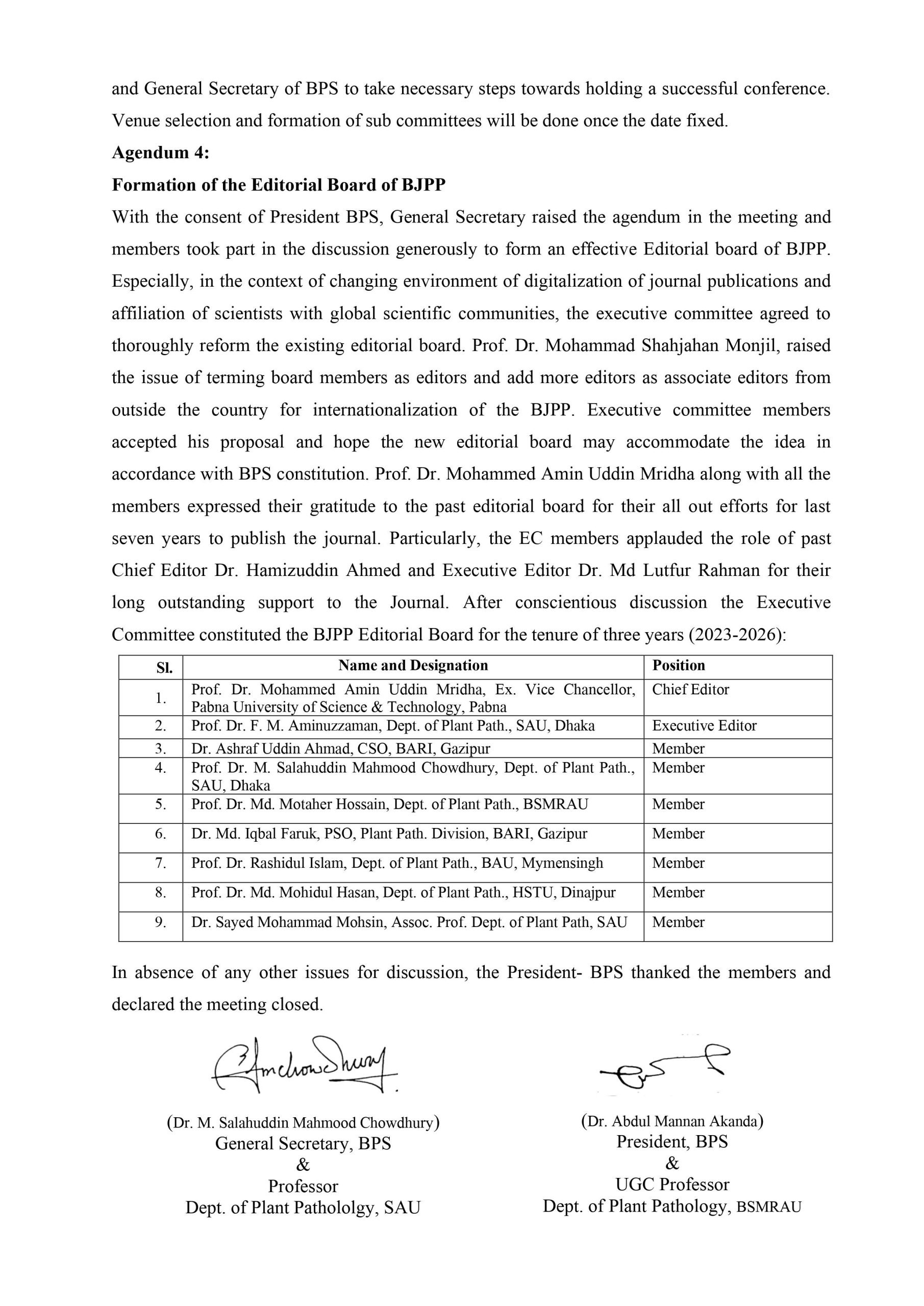 Executive Committee Meeting Proceeding - Bangladesh Phytopathological ...